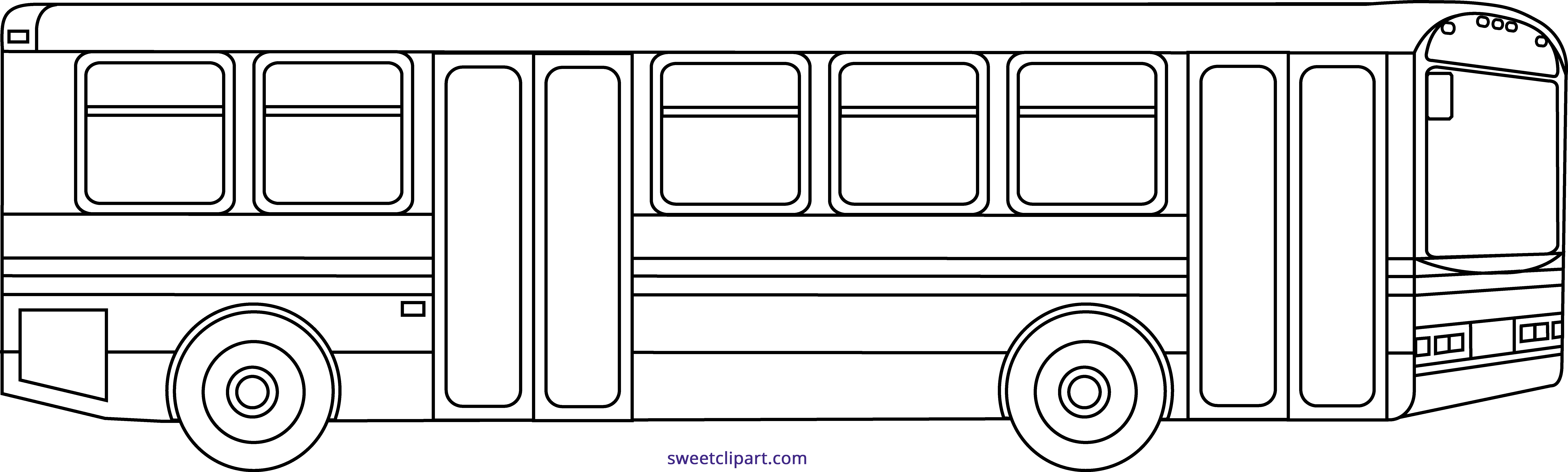 Bus Clipart Outline Bus Outline Transparent Free For Download On