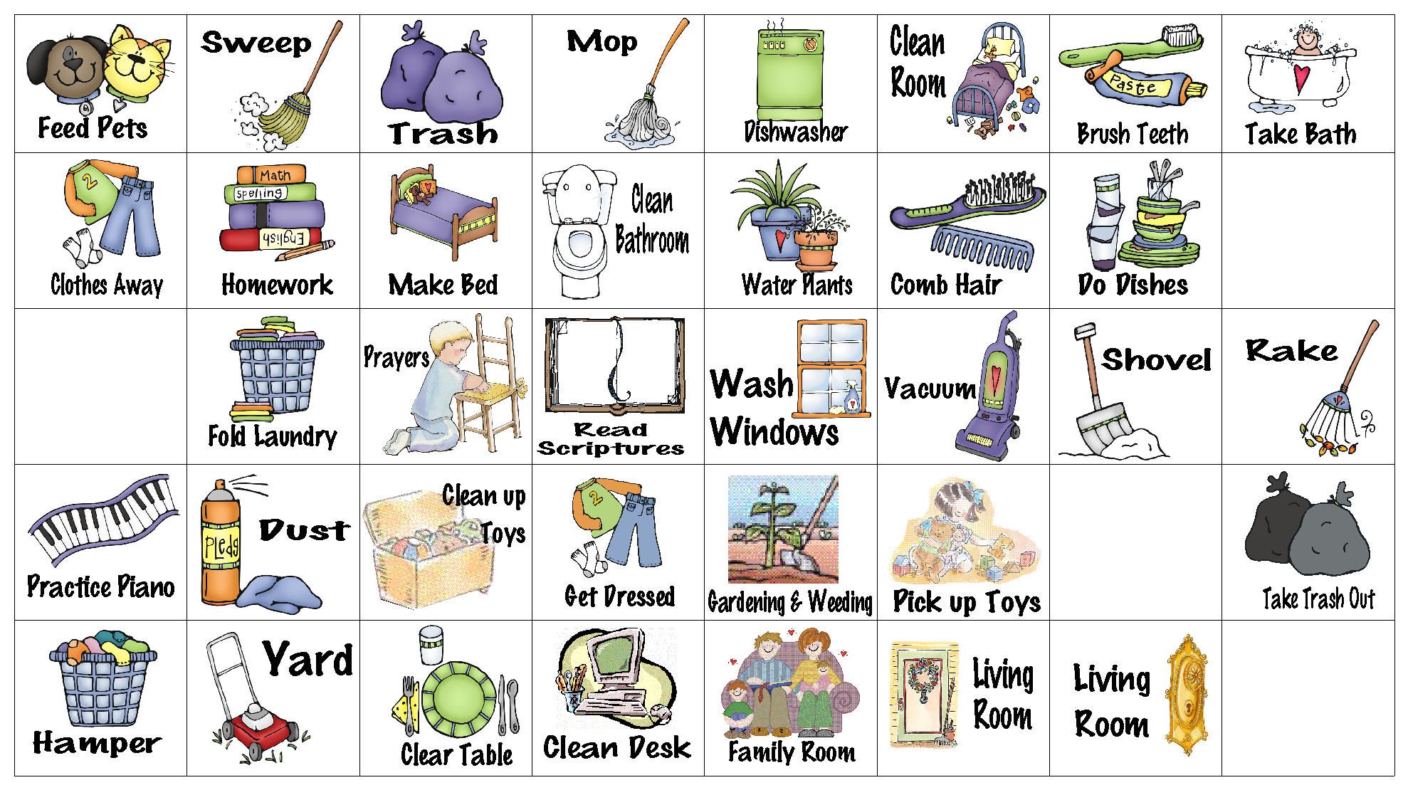 Chores Clipart Chore Chart Chores Chore Chart Transparent FREE For 