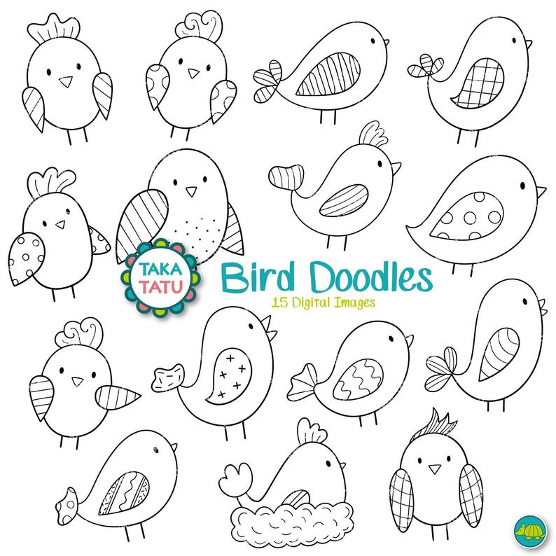 Clipart birds doodle, Clipart birds doodle Transparent FREE for ...