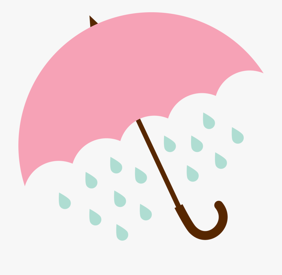 Umbrella Raindrops Clipart