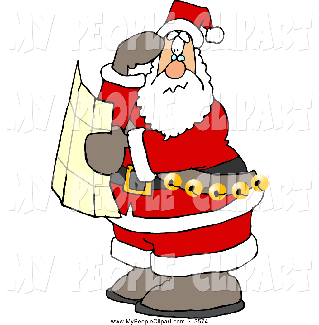 Santa clipart thinking, Santa thinking Transparent FREE for download on ...