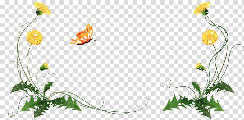 Dandelion clipart border, Dandelion border Transparent FREE for ...
