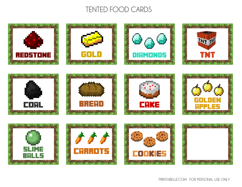 Minecraft Clipart Printable Minecraft Printable Transparent FREE For