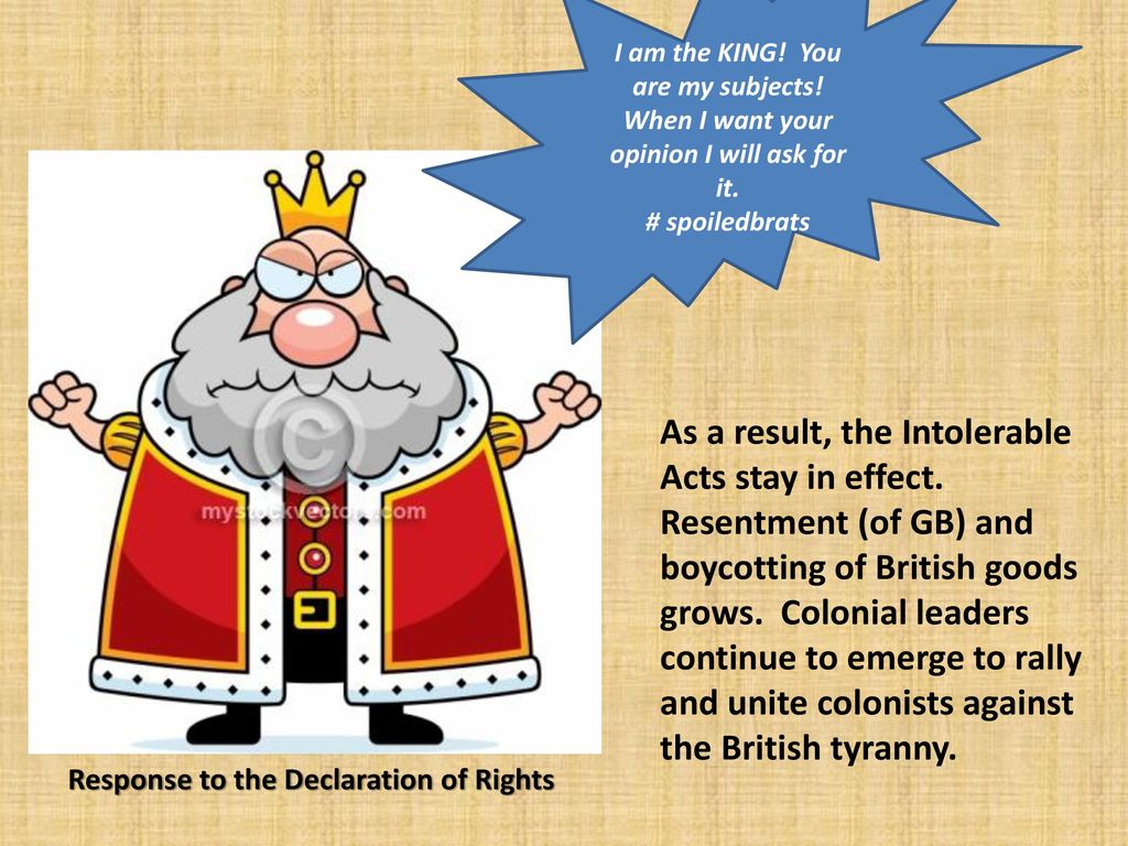 Intolerable acts clipart declaration rights, Intolerable acts ...