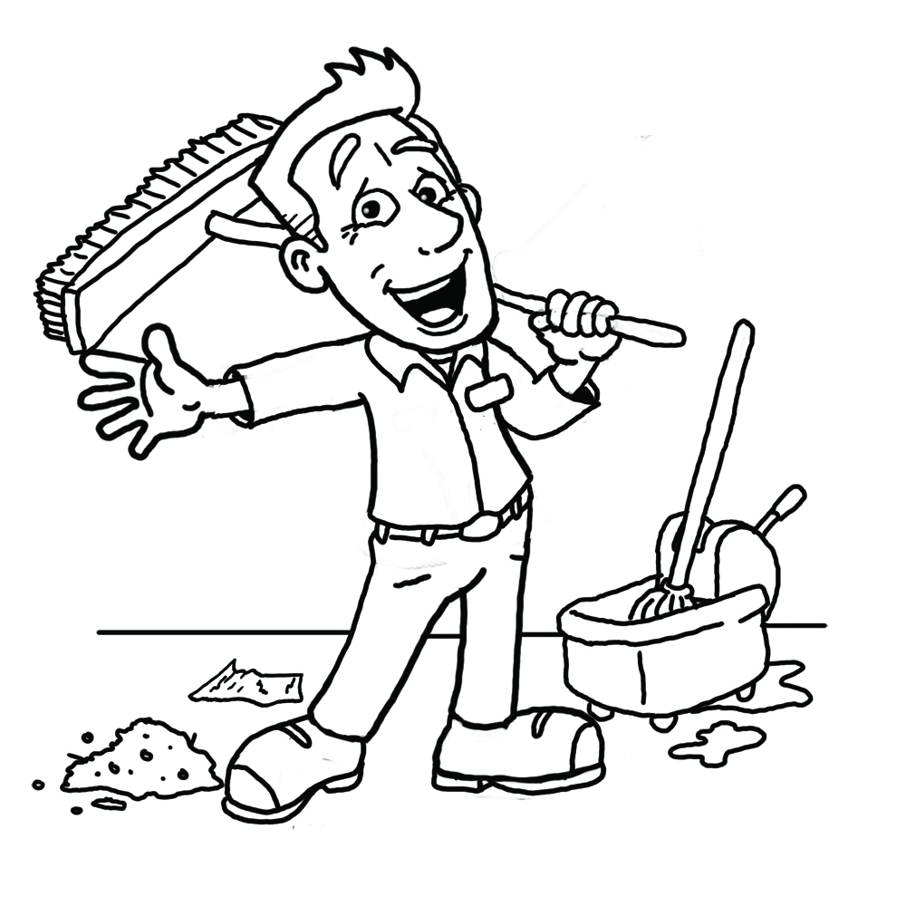 Janitor clipart drawing, Janitor drawing Transparent FREE for download ...