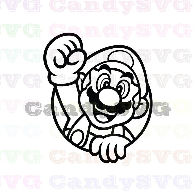 Mario clipart outlines, Mario outlines Transparent FREE for download on ...