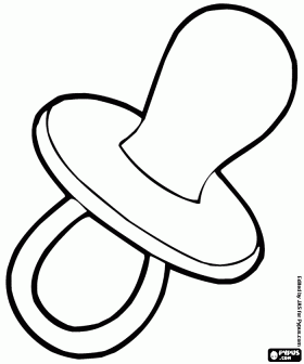 Pacifier clipart coloring page, Picture #3039567 pacifier clipart ...