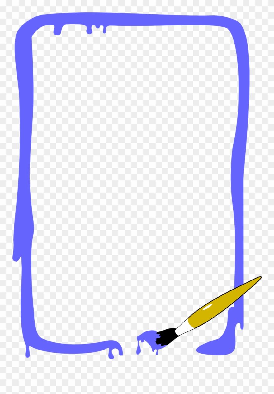 Paintbrush clipart brush border, Paintbrush brush border Transparent ...