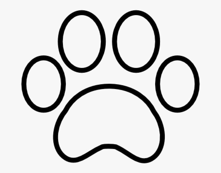 Pawprint clipart outline, Pawprint outline Transparent FREE for ...