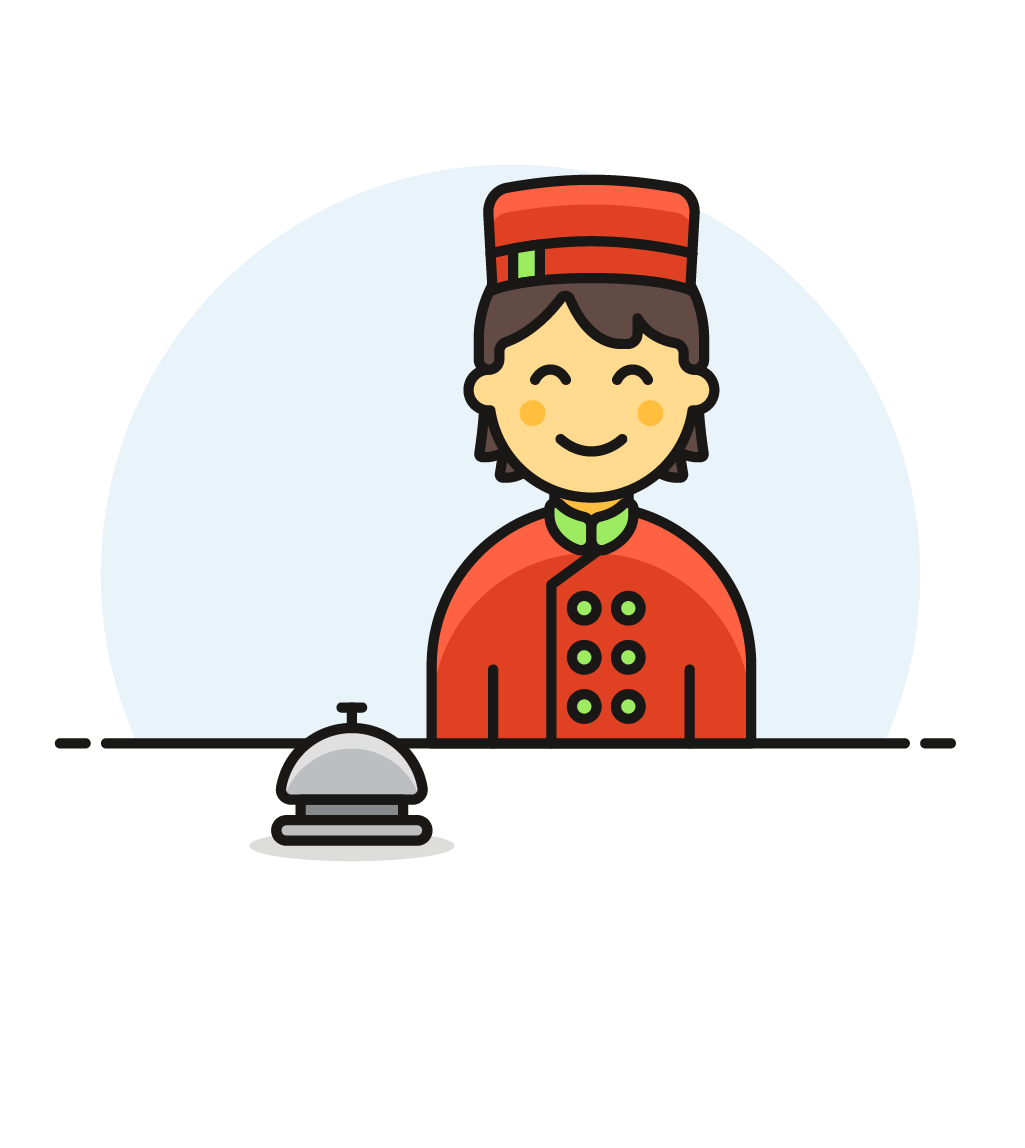 Receptionist clipart hotel check in, Receptionist hotel check in ...