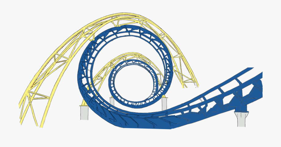Rollercoaster clipart blue, Rollercoaster blue Transparent FREE for ...